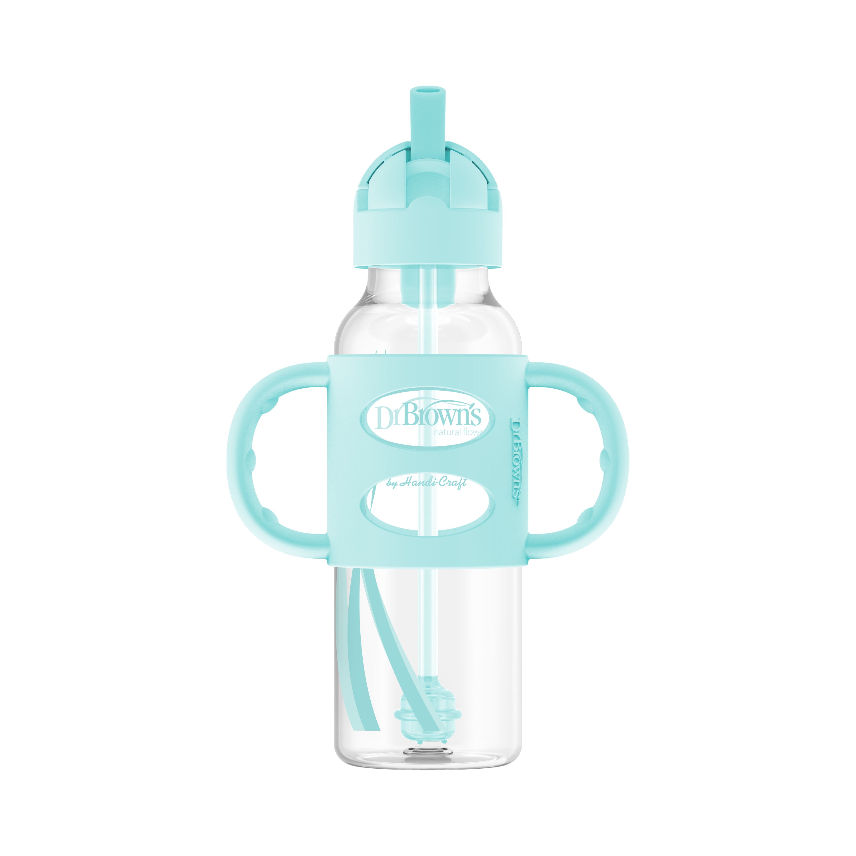 Dr. Brown's Milestones Narrow Sippy Straw Bottle with Silicone Handles