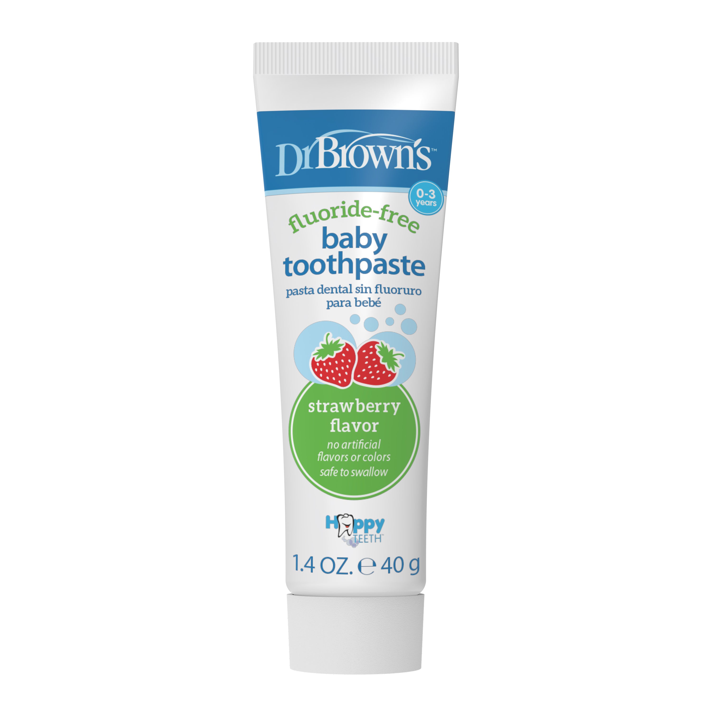 Dr. Brown’s™ Fluoride-Free Baby Toothpaste, Strawberry, 1.4oz/40g, 1-P ...